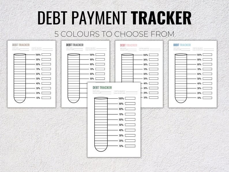 Debt Payoff Tracker, Debt Payment Tracker, Debt Snowball, Debt Tracker ...