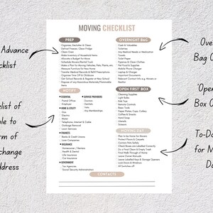 Moving Checklist Bundle, Moving Home, New Home Checklist, First Home ...