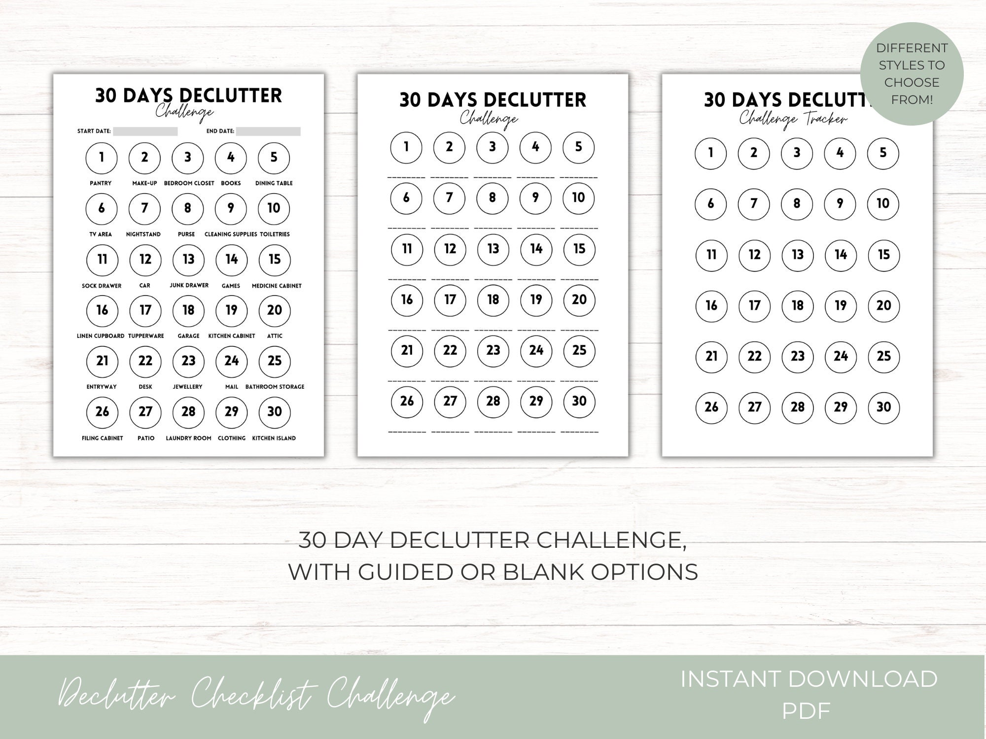 Declutter Checklist, Cleaning Checklist, Declutter Planner, Declutter Challenge, Declutter ...