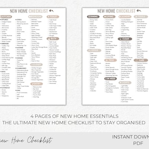 New Home Checklist, New Home Essentials List, First Home Checklist ...
