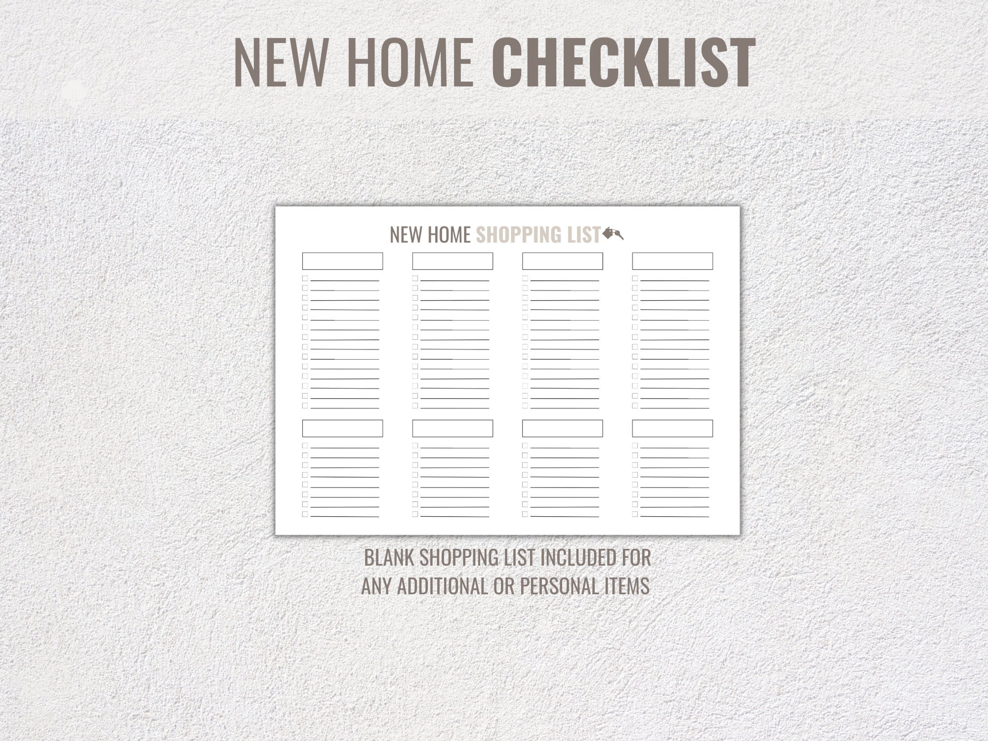 New Home Checklist, New Home Essentials List, First Home Checklist ...