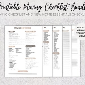 Moving Checklist Bundle, Moving Home, New Home Checklist, First Home ...