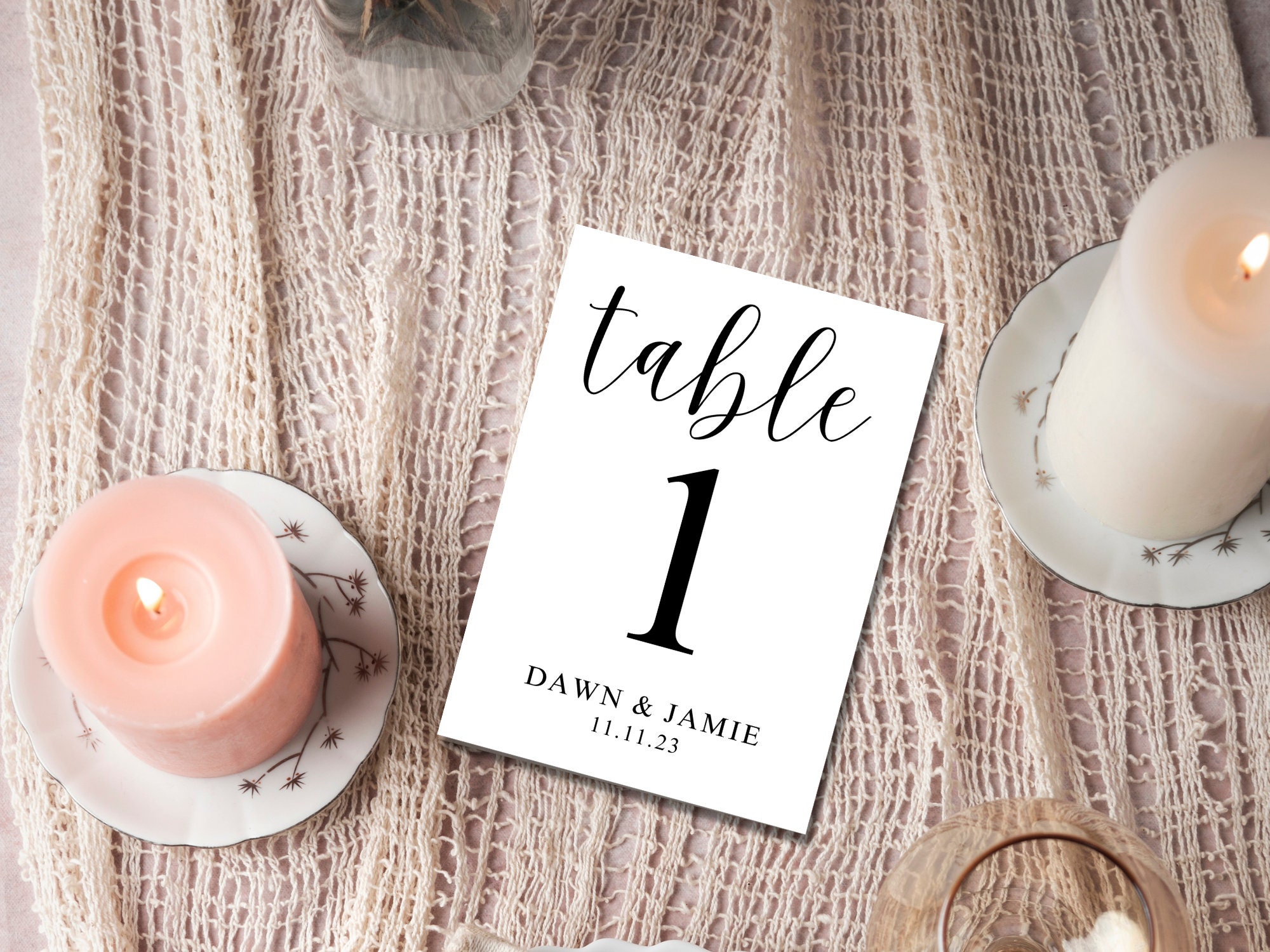 Editable Luxury Wedding Table Numbers Template, Printable Table Numbers ...