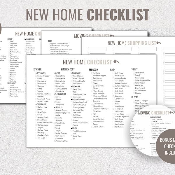 Home Checklist - Etsy