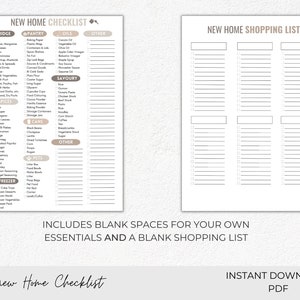New Home Checklist, New Home Essentials List, First Home Checklist ...