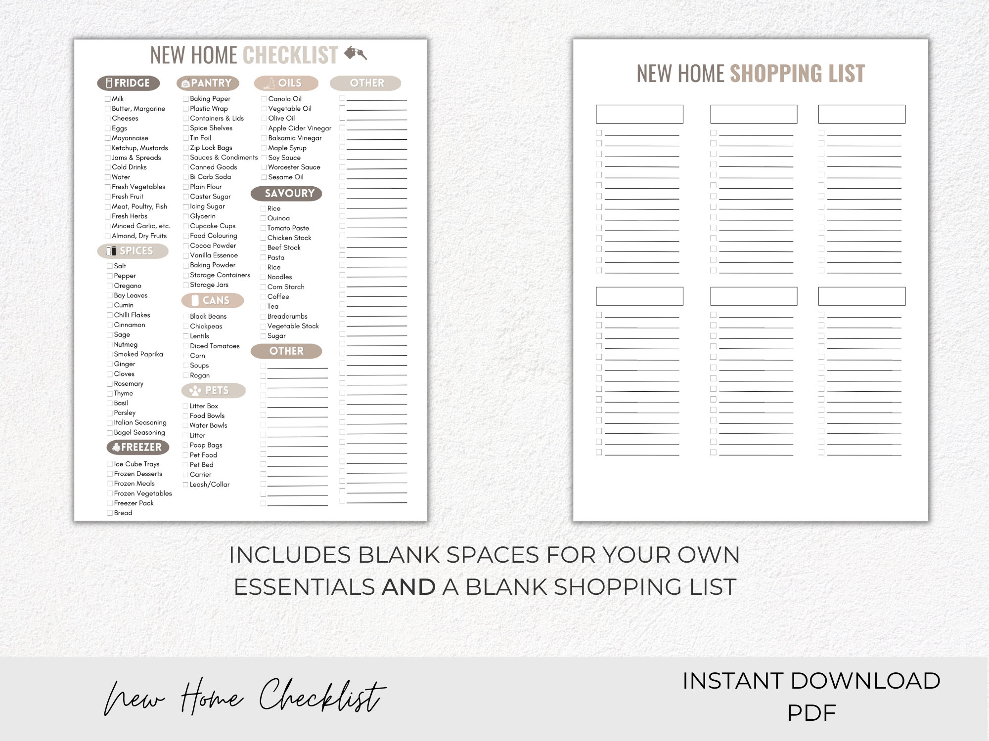 New Home Checklist, New Home Essentials List, First Home Checklist ...