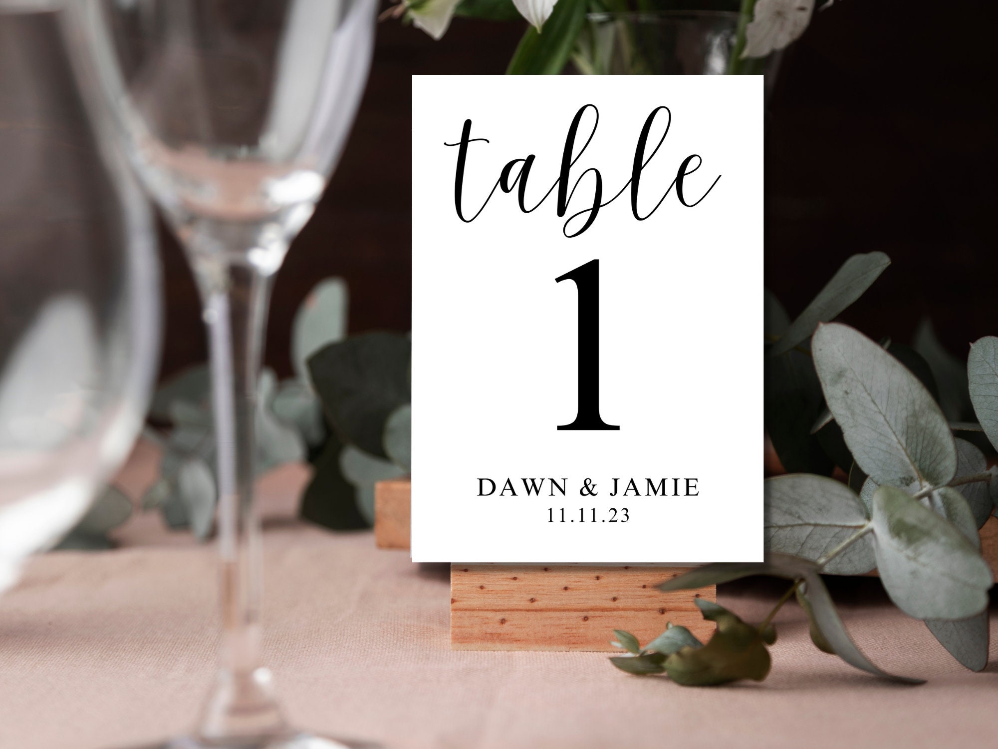 Editable Luxury Wedding Table Numbers Template, Printable Table Numbers ...