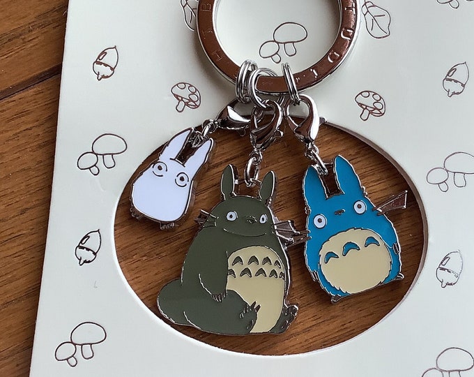 My Neighbor Totoro Trio Key Chain, Key Ring, Studio Ghibli - Etsy