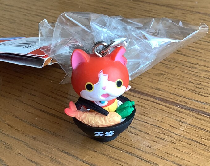 Jibanyan Eats Tendon, Yo-kai Watch Key Ring, Key Chain - Etsy