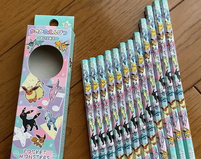 Pokémon Pencils, B, Set of 12, Made in Japan - Etsy