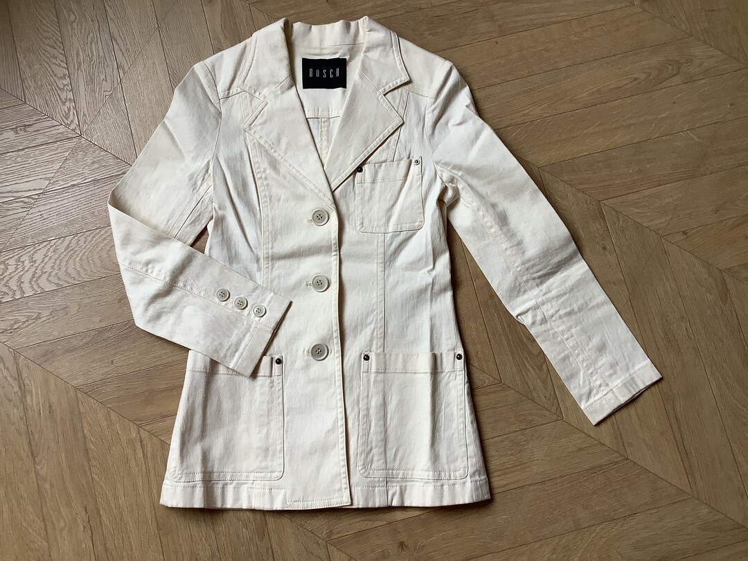 Vintage White Denim Jacket, Made in Japan, EU36 DE36 UK8 US6 FR38 - Etsy
