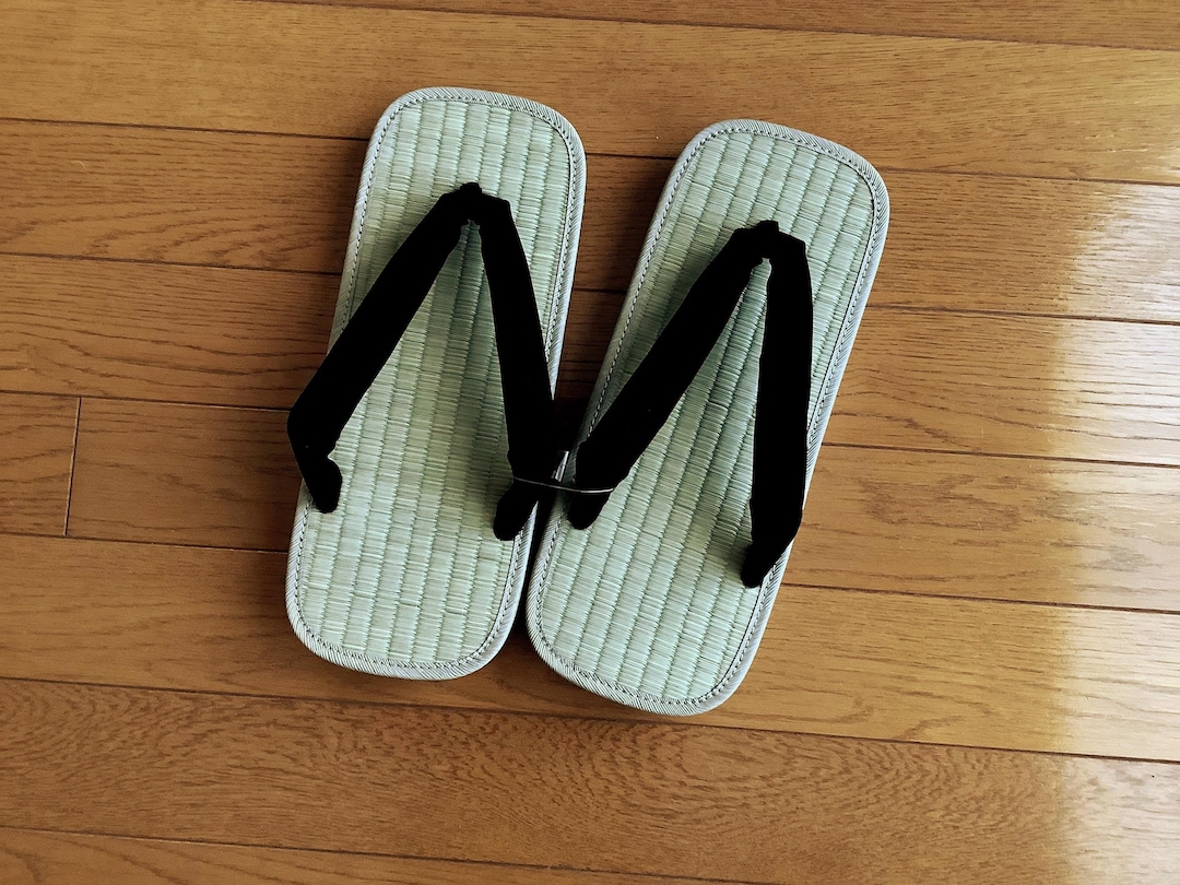 Tatami Straw Flipper Sandals for Men, Size 3L (approx 30 Cm), Made in ...