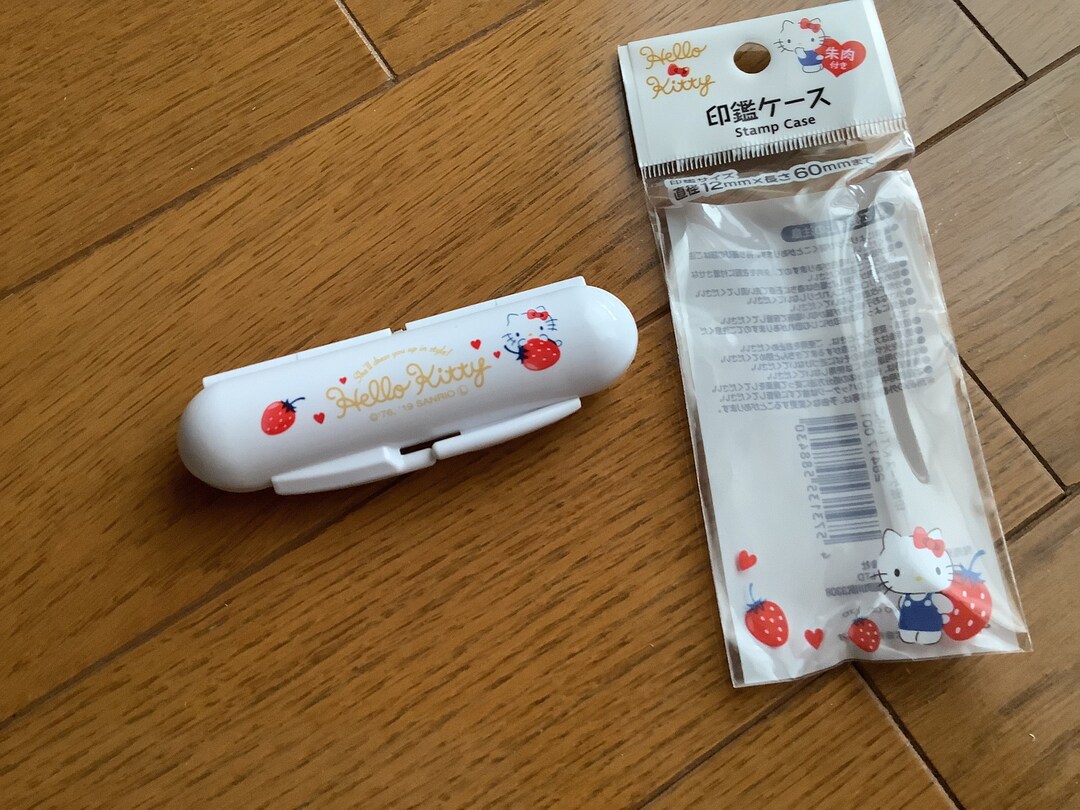Hello Kitty Clasp Inkan Case Hanko Case With Ink Pad Sanrio - Etsy