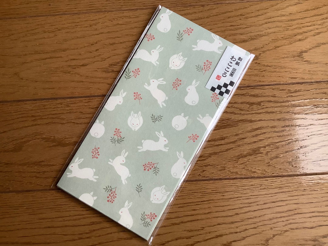 Japanese Hare Pattern Envelope, Set of 6 Pcs, Made in Japan - Etsy