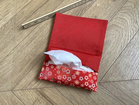 Japanese chirimen charming tissue paper holder, pouch - Gem