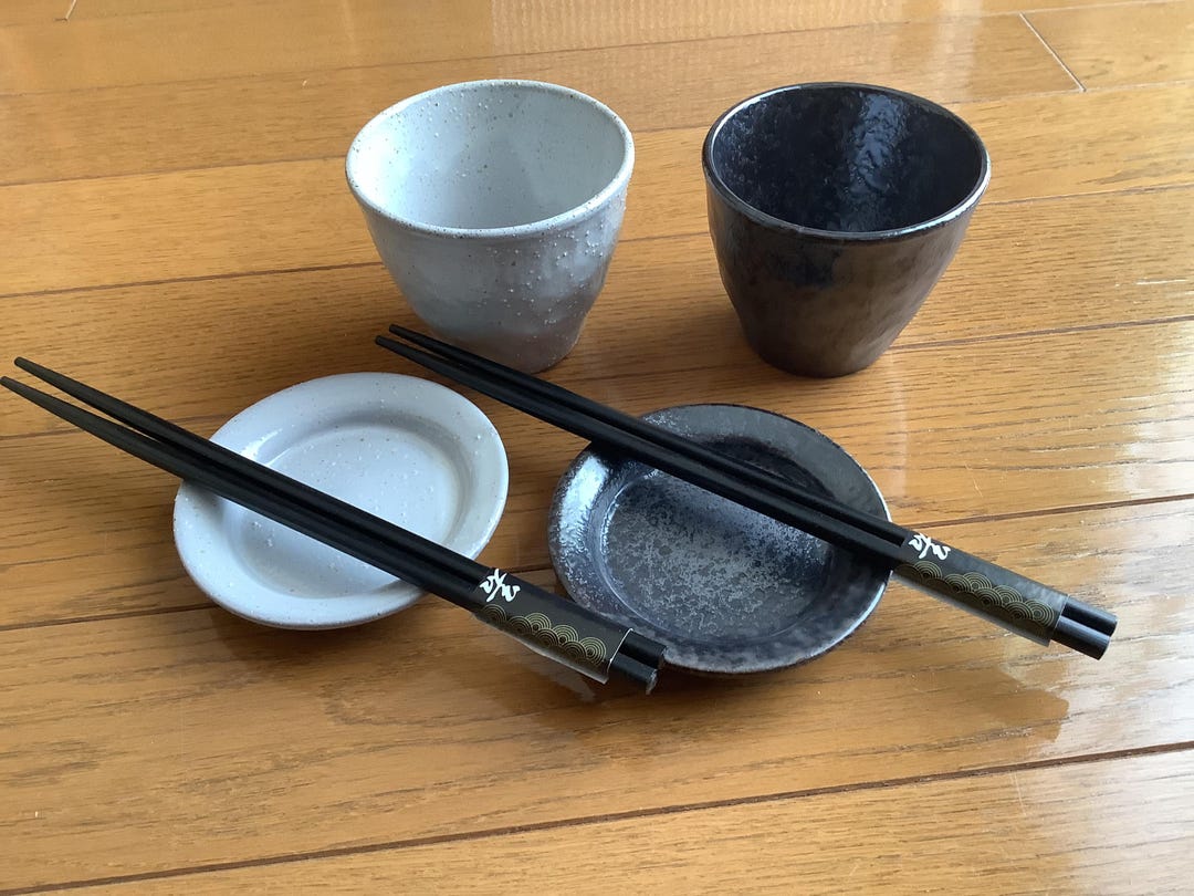 Japanese Sake Cups and Small Dishes for Snacks, With Chopsticks - Etsy