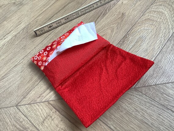 Japanese chirimen charming tissue paper holder, pouch - Gem