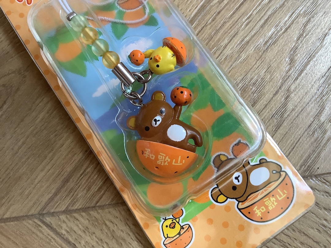 Rilakkuma, Relaxing on Mandarin Wallet Charm, Key Charm, Bag Charm - Etsy