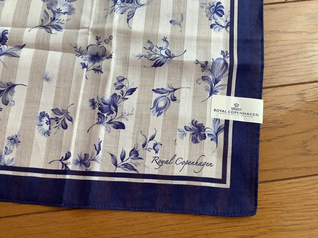 Royal Copenhagen Handkerchief, Pocket Square, Made in Japan - Etsy