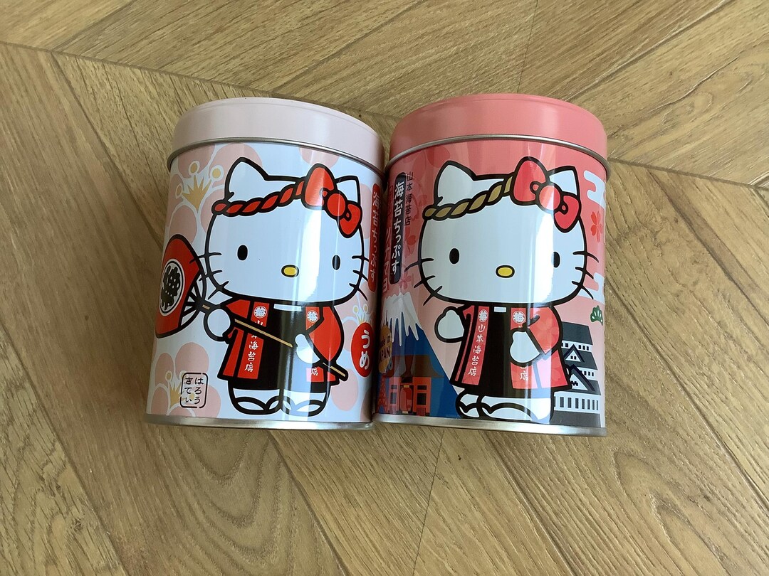 2 Pcs Hello Kitty Tin Boxes, Storage Tin Boxes - Etsy