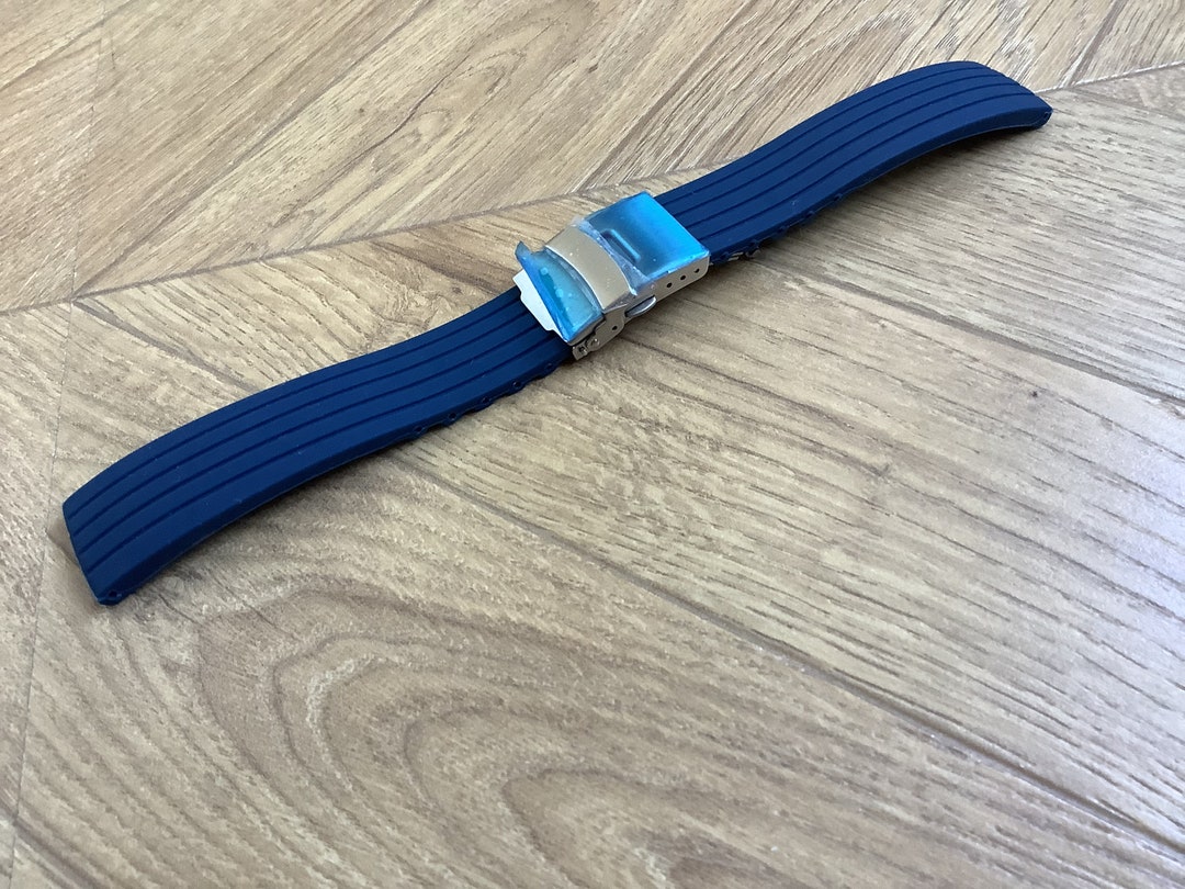 Double Lock Clasp Watch Band, Silicone - Etsy