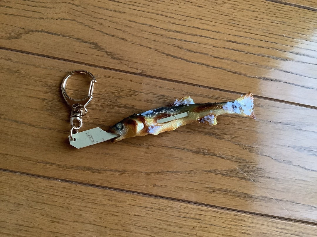 Salt-grilled Ayu Sweetfish Keyring, Gourmet Food Keychain - Etsy