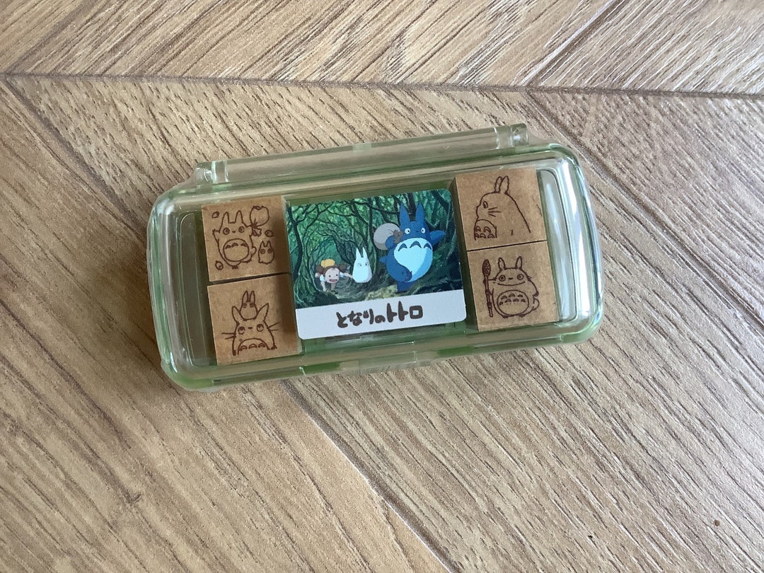My Neighbor Totoro 4 Pcs Mini Stamps and Ink Pad, Studio Ghibli - Etsy