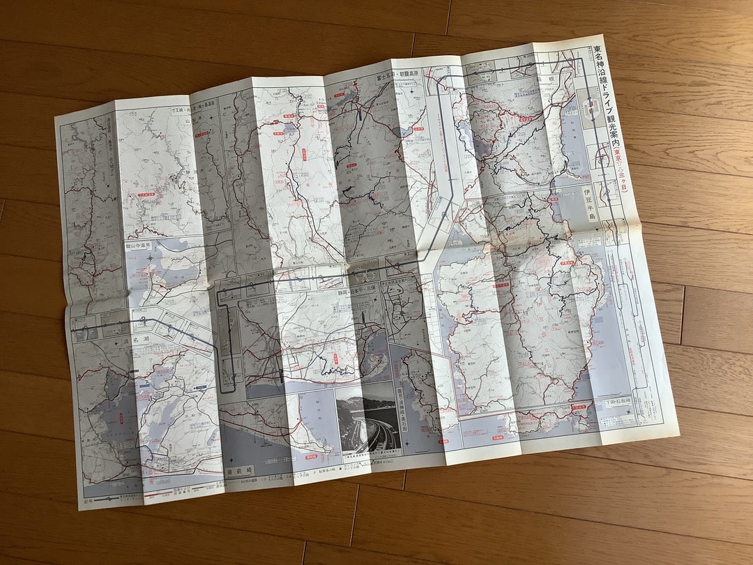Vintage Japan Tōmei Expressway Map Poster in Japanese - Etsy