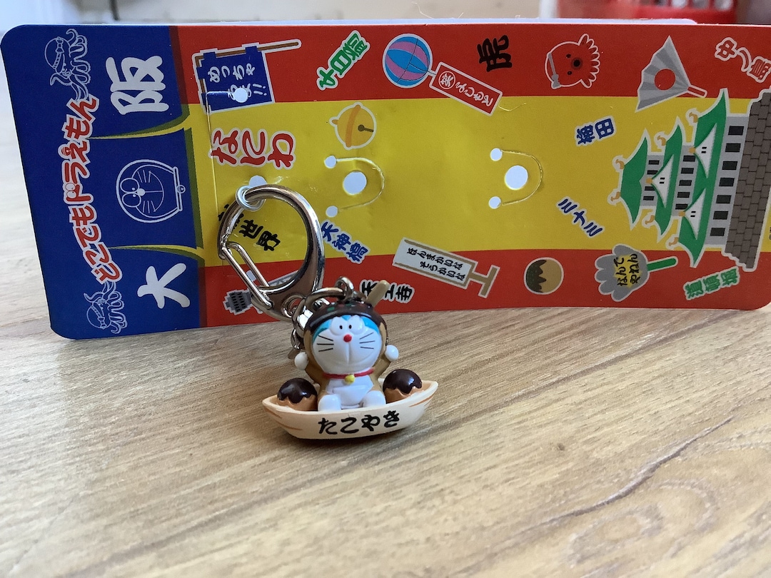 Takoyaki Happy Doraemon Key Ring, Keychain - Etsy
