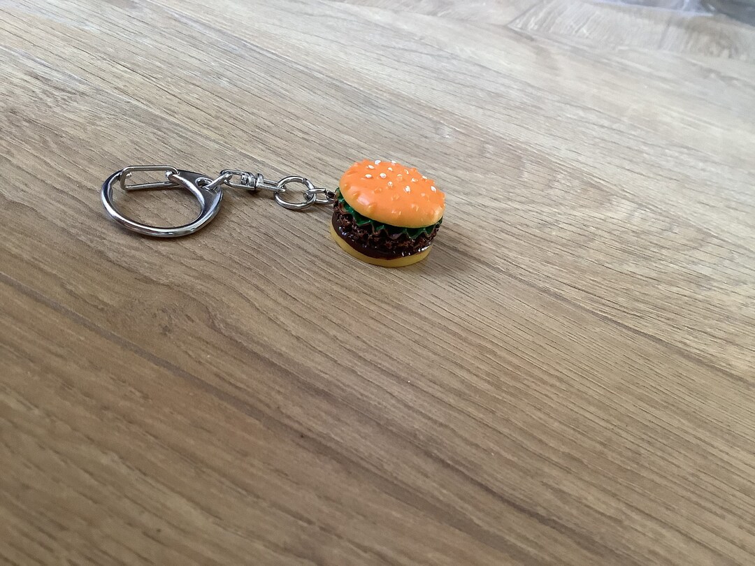 Burger Keyring, Key Chain, Gourmet Key Ring, Funny Key Ring - Etsy