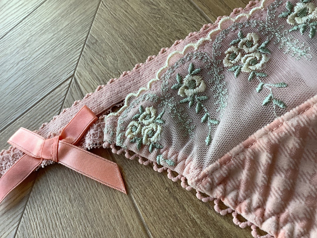 Wacoal Pink Flower Lace Thong Panties, Cute Underwear - Etsy