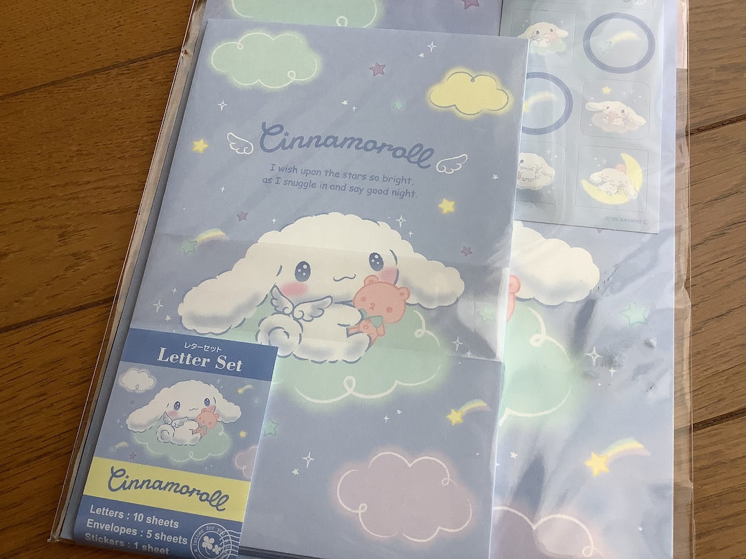Cinnamoroll Letter Set, 10 Sheets of Letter Paper, 5 Envelopes, 1 ...