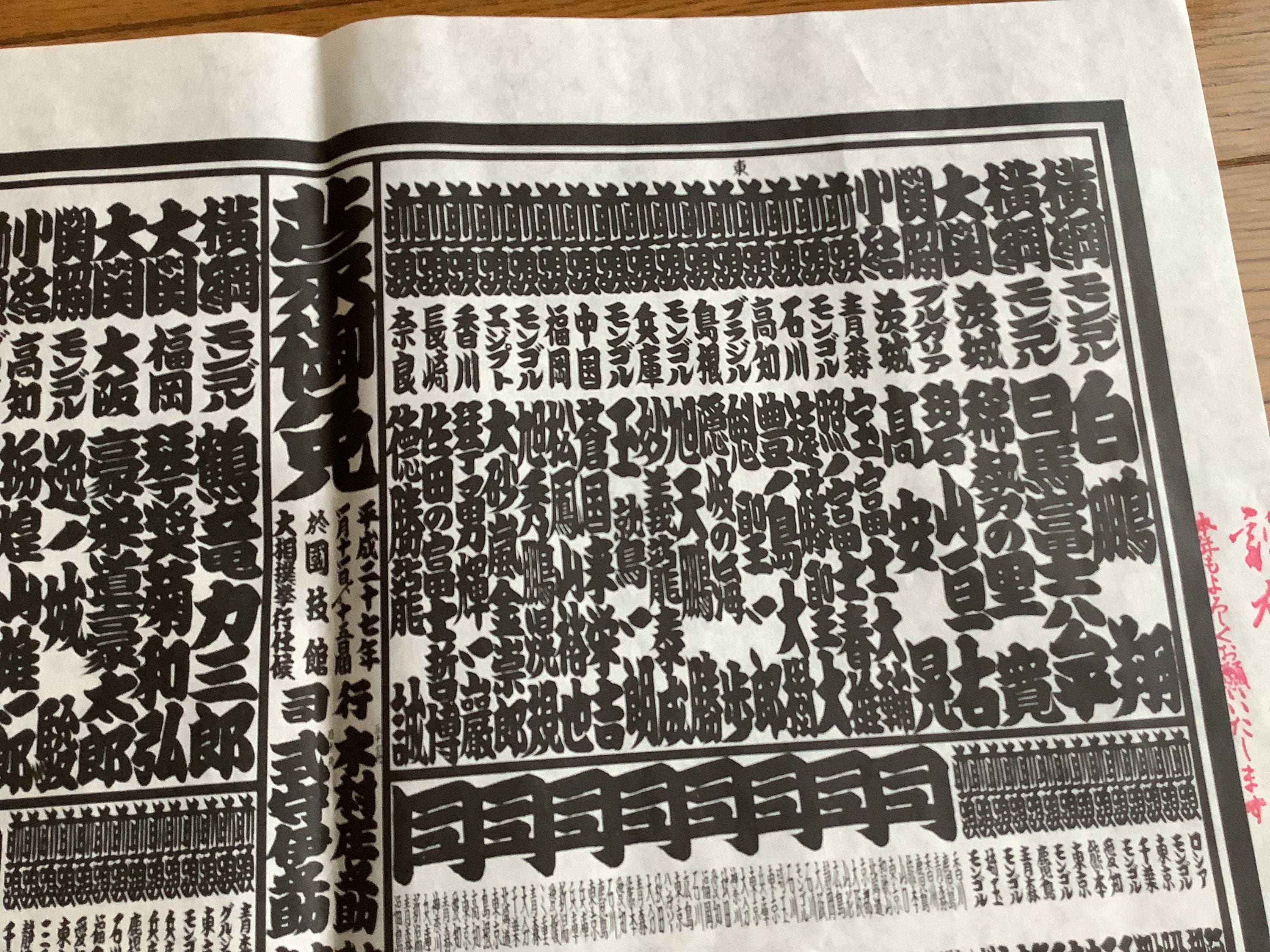 Japanese Sumo Ranking Poster, Washi Paper Poster - Etsy UK