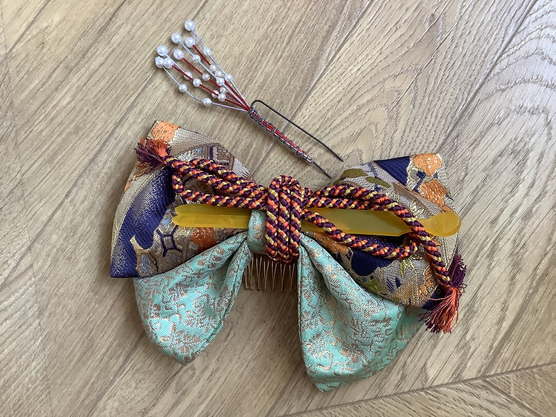 Vintage Japanese Hair Comb, Kimono Hair Barrette - Etsy