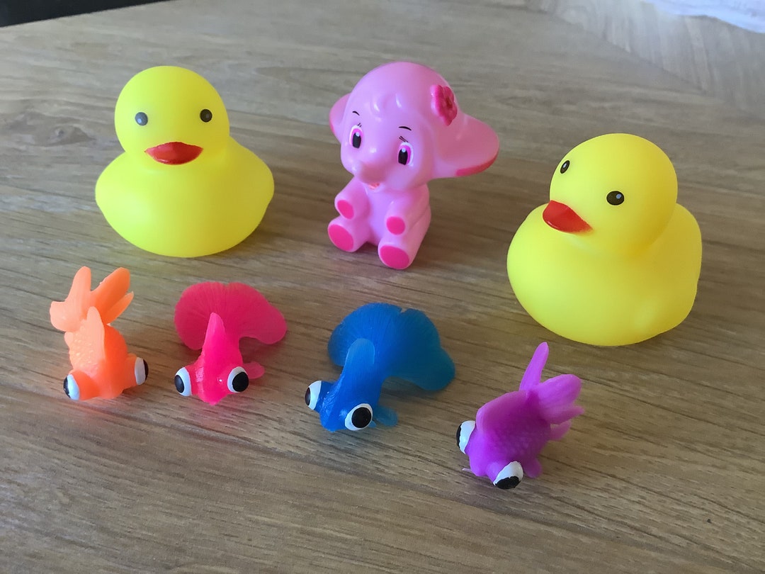 Vintage Bath Animal Toys, Set of 7 - Etsy