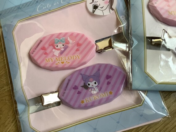 4 pcs My Melody and Kuromi Hair clips, Sanrio - Gem