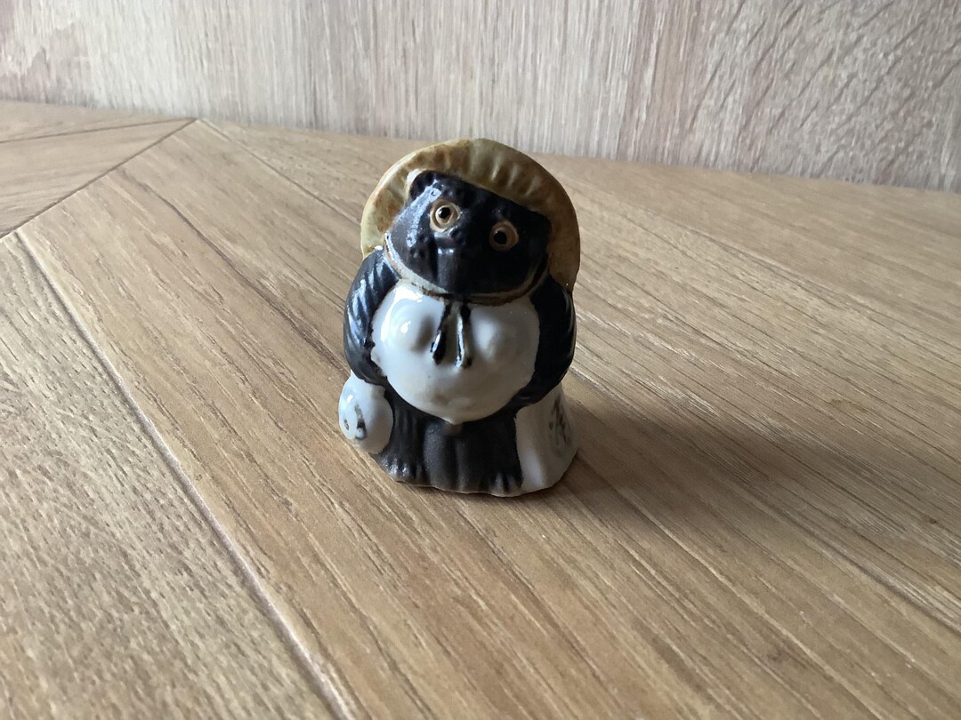 Tanuki Miniature Figurine, Japanese Raccoon Dog - Etsy