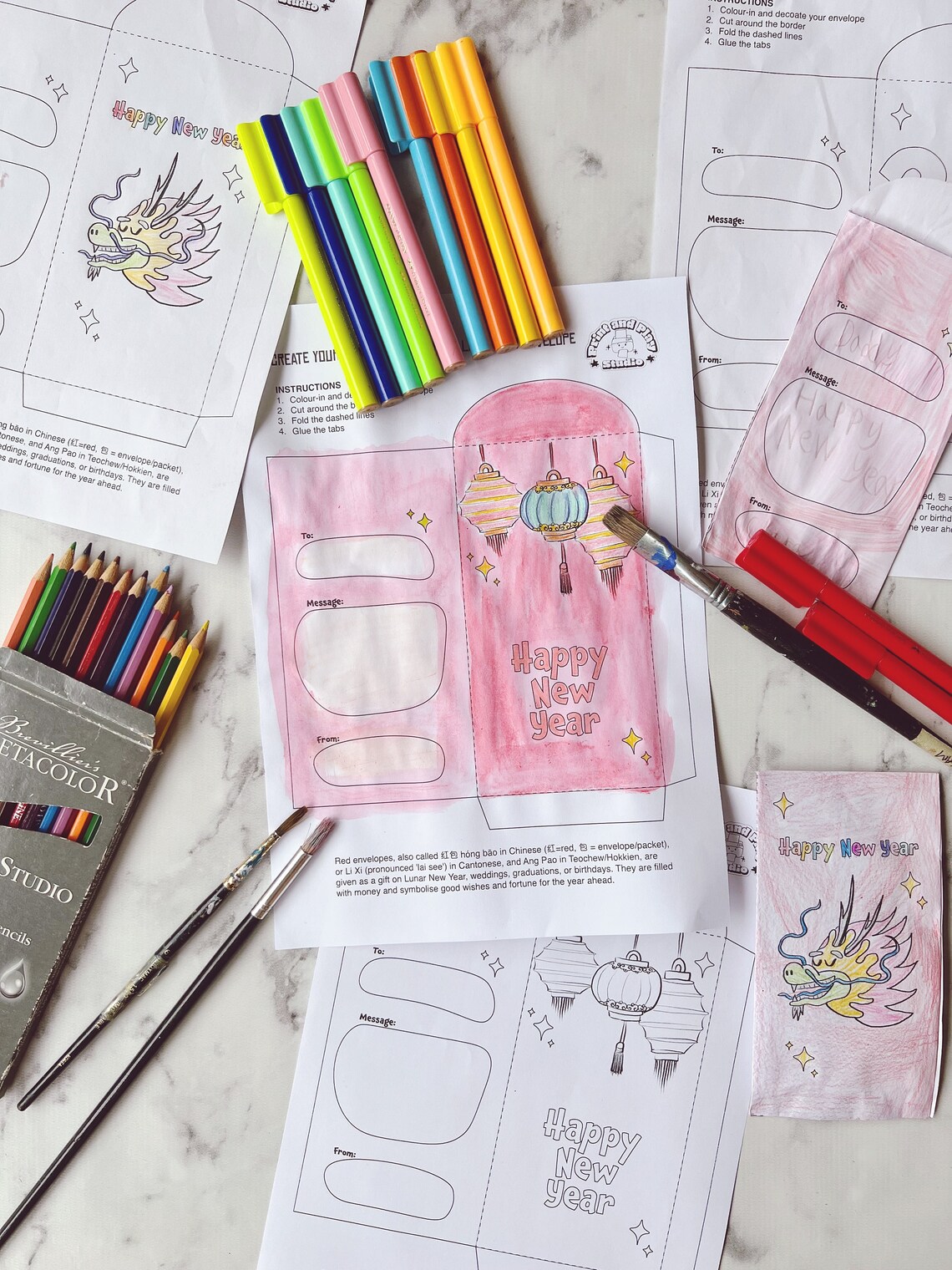 Lucky Red Envelope Printables for Lunar New Year *2025 UPDATED With ...