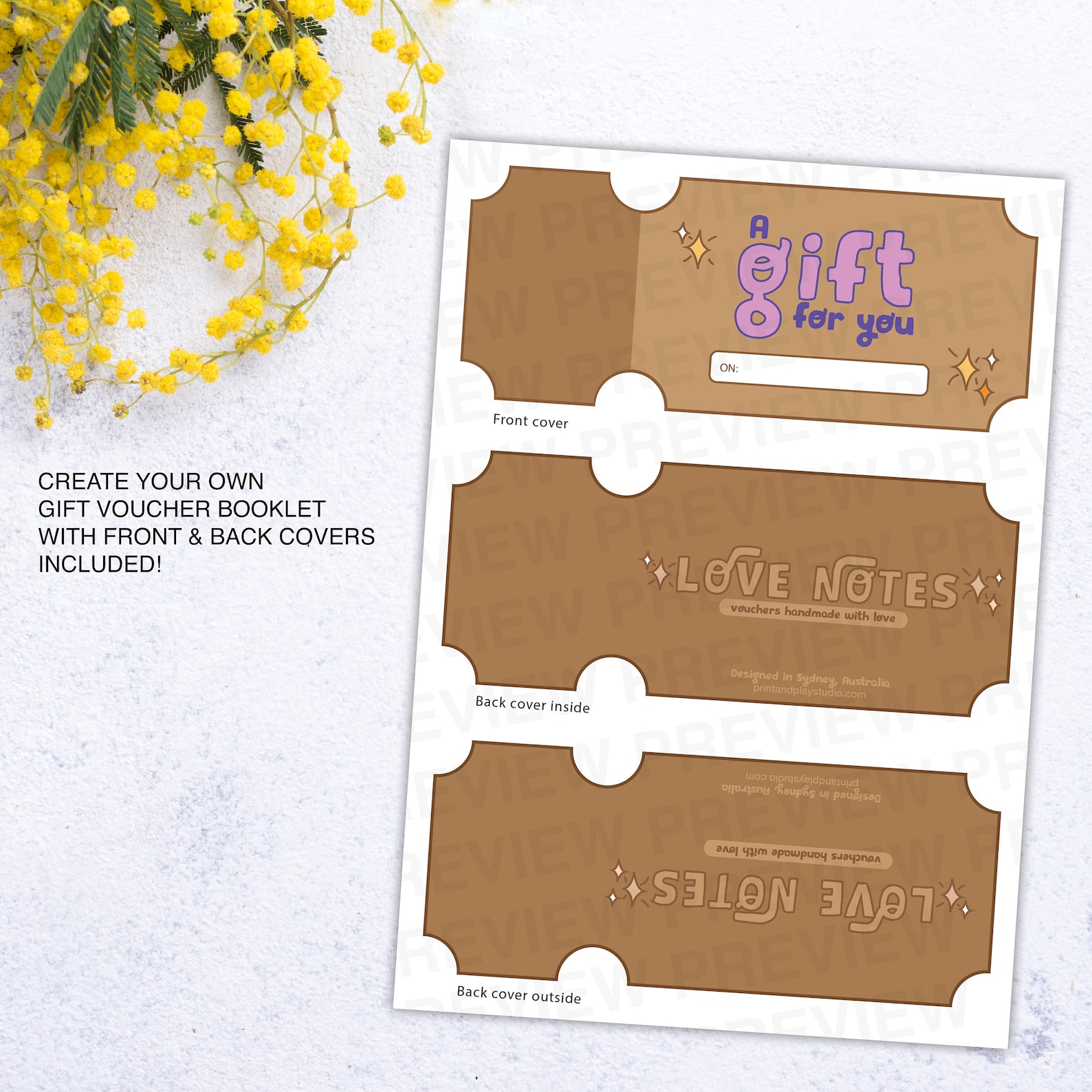 Printable Personalised IOU (I Owe You) Coupon Love Note Voucher ...
