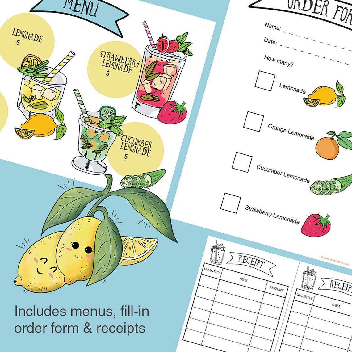 Printable Lemonade Stand Dramatic Play Pretend Play Set - Etsy