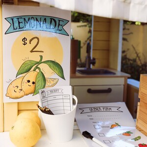Printable Lemonade Stand Dramatic Play Pretend Play Set - Etsy