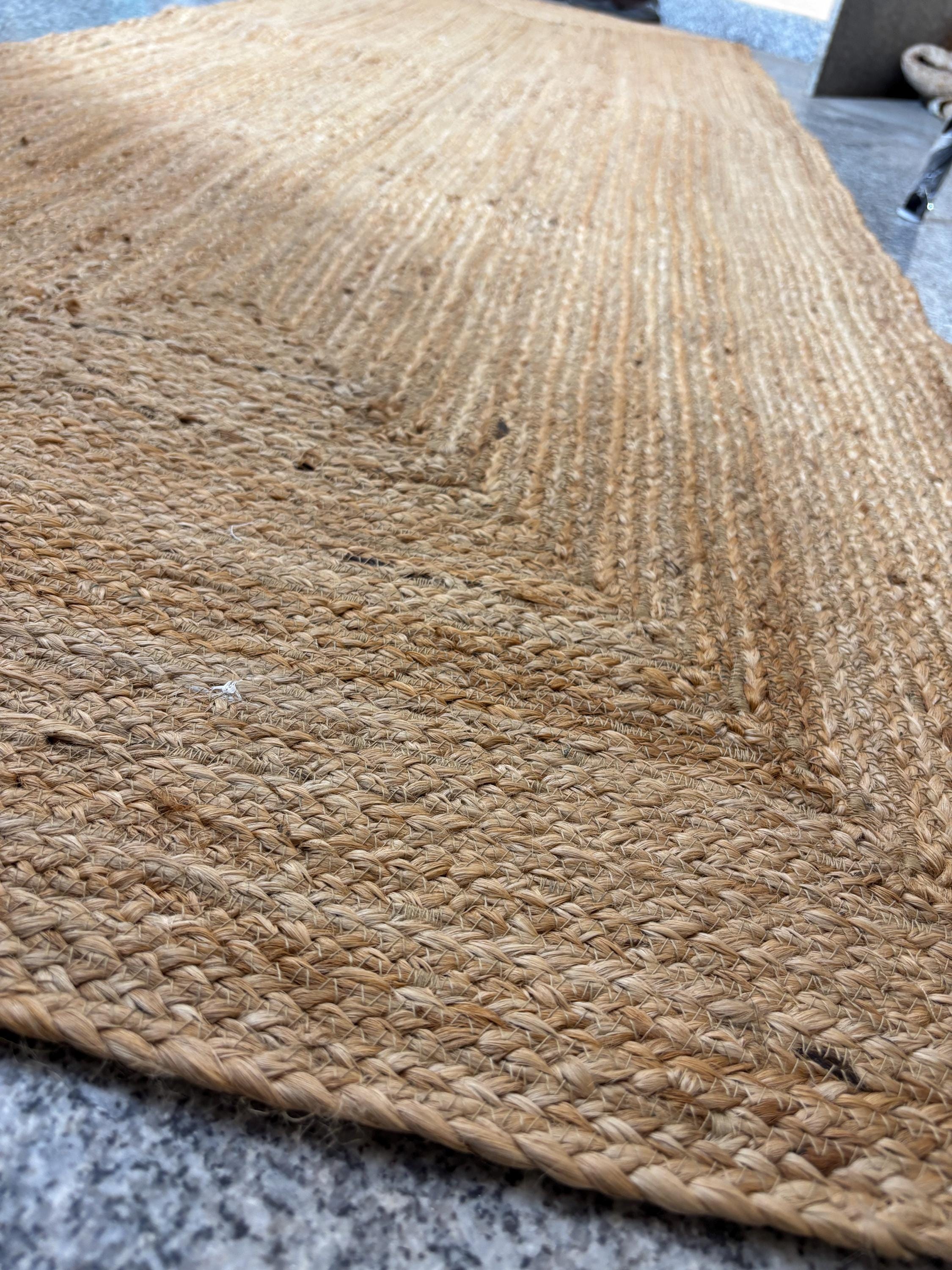 Hand Braided Natural Jute Rug, Square Carpet, Rectangle Rug, Jute Area ...