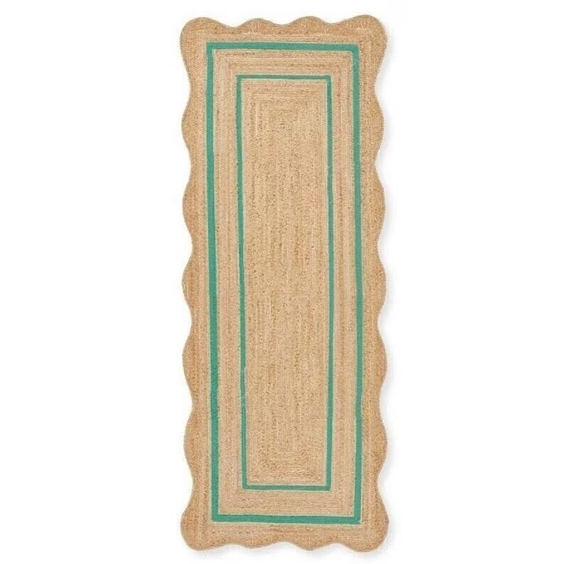 Scallop Rug- Scalloped Jute Rug, Jute Scalloped Rug, Scalloped Rug ...