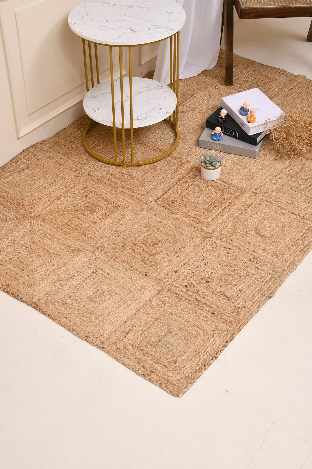 Natural Jute Rug Jute Braided Rug Bohemian Jute Rug Rectangular Jute ...