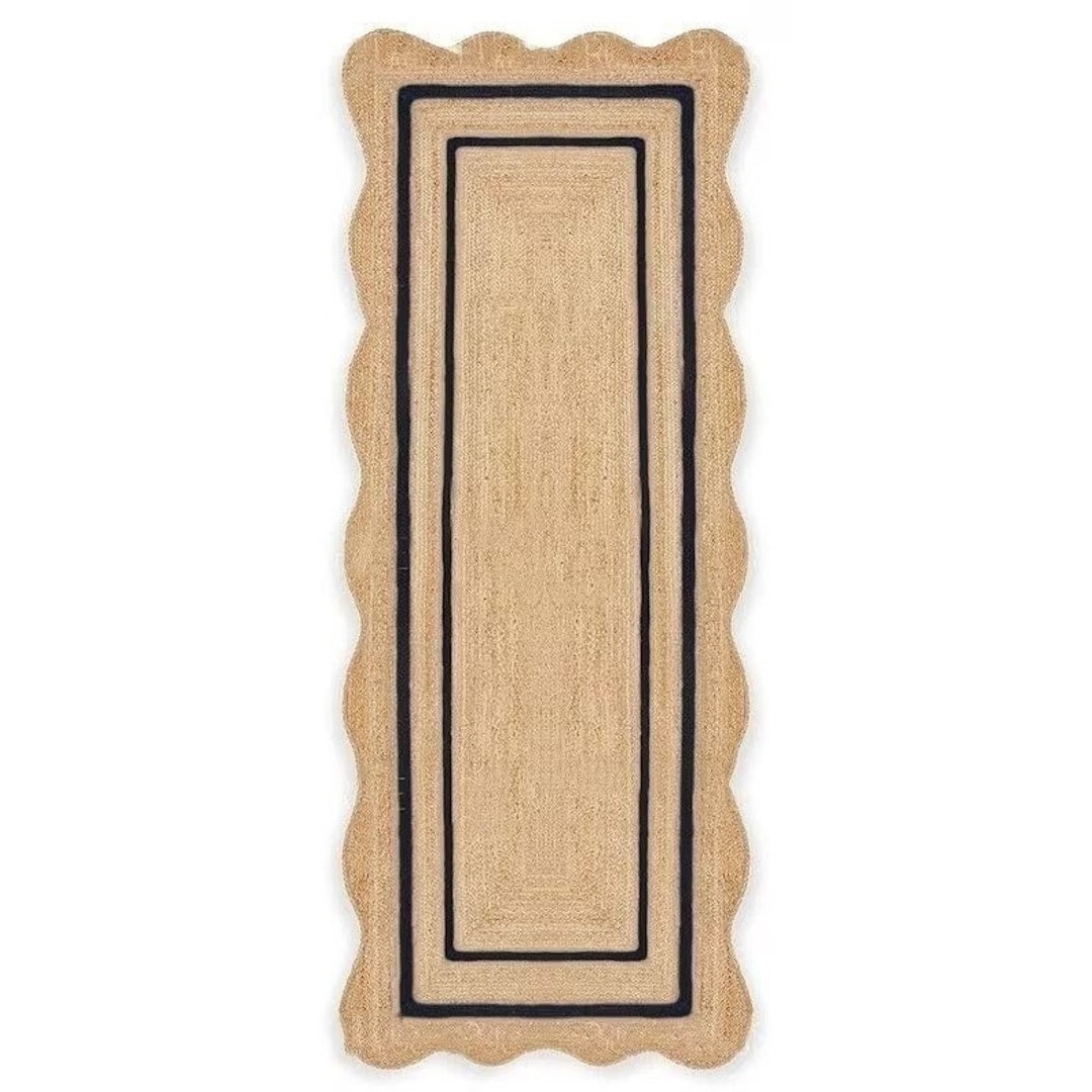 Scallop Rug- Scalloped Jute Rug, Jute Scalloped Rug, Scalloped Rug ...