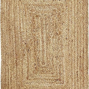 Hand Woven Farmhouse Jute Area Rug, Natural Handmade Chunky Textured ...