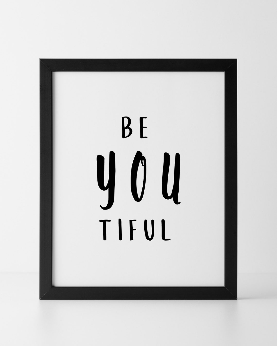 Be-you-tiful Inspirational Quote Wall Art Home Decor - Etsy