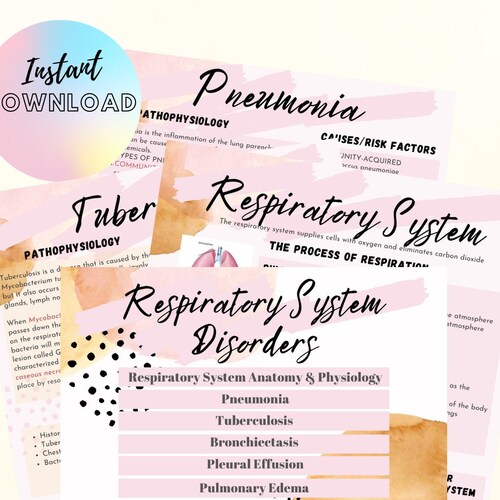 Respiratory System Med Surg Respiratory System Anatomy and - Etsy