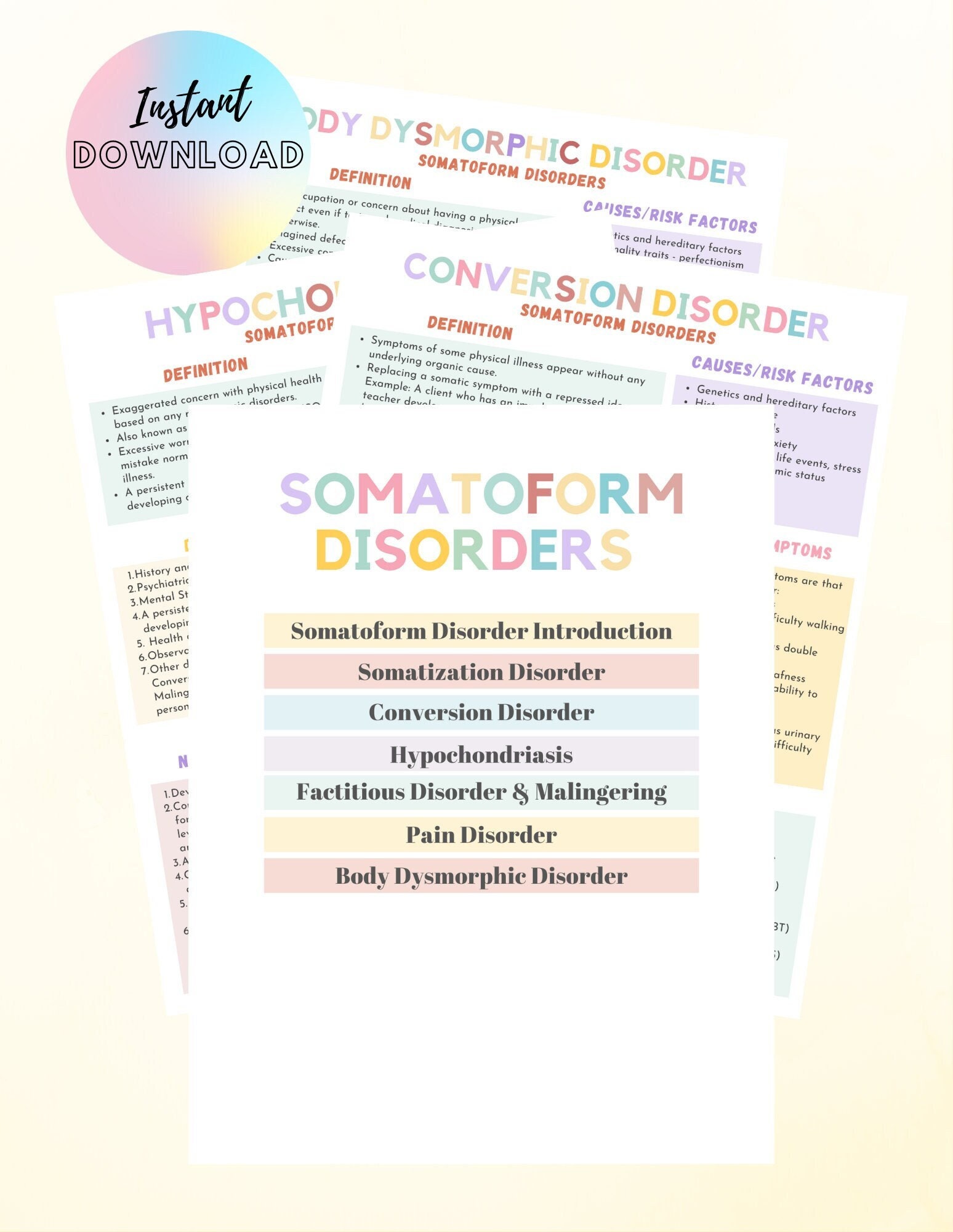Somatoform Disorder, Mental Health Nursing, Nursing Notes ...