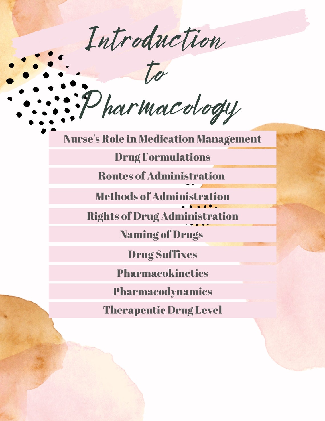 Pharmacology Bundle Pharmacology Study Notes 110 Pages | Etsy